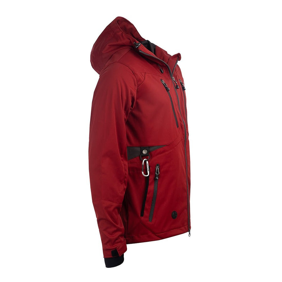 Men's Active Water/Wind Resistant Jacket - Dark Red